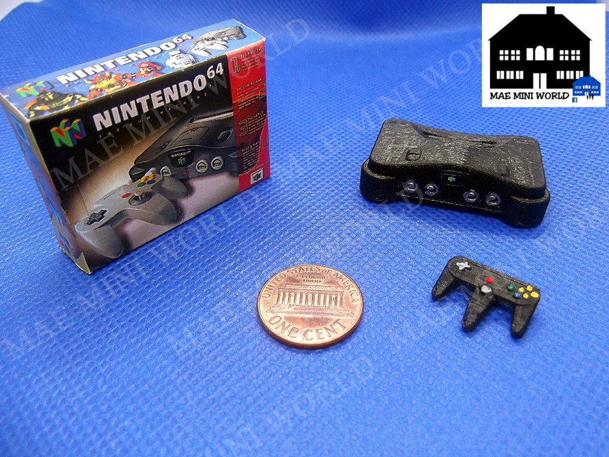 N64 Miniature console & controller & box. Miniature Nintendo 64 3D | eBay