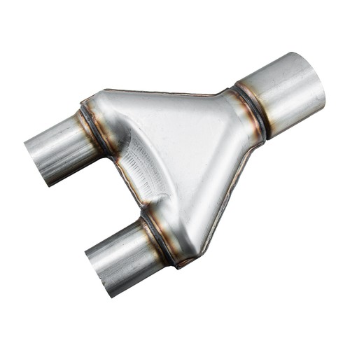 13'' Stainless Steel Y Pipe Adapter Exhaust 3'' Single/2.25'' Dual ...
