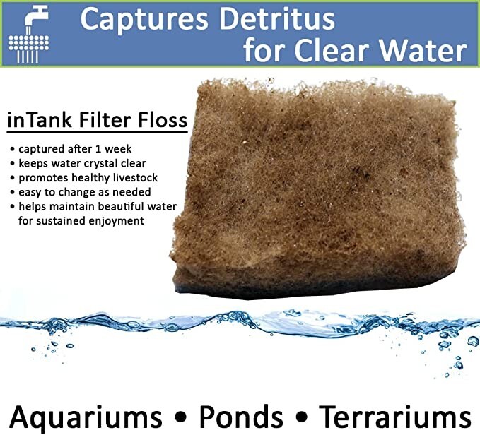 10-FT ROLL BLUE BONDED AQUARIUM FILTER MEDIA PAD 12" X 120" FILTER ...