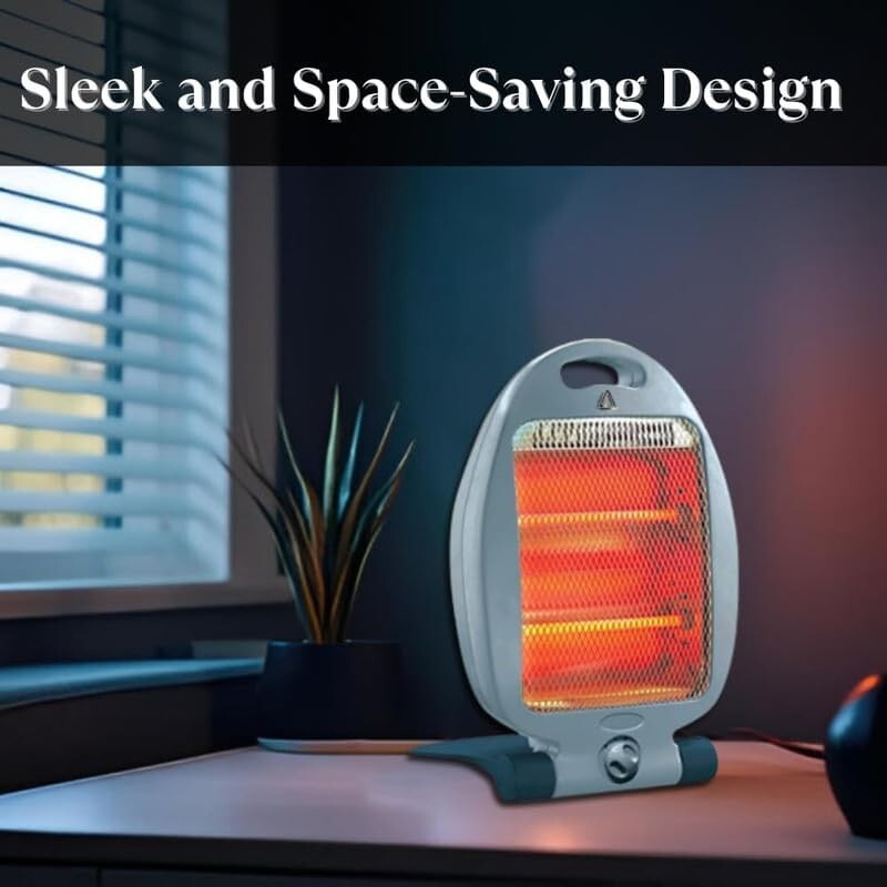 Electric Halogen Heater Instant Heat Free Standing Quartz Portable 2/3 ...
