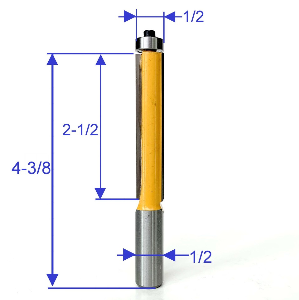 1 pc 1/2" SH 2-1/2" Extra Long Flush Trim Router Bit sct-888 | eBay
