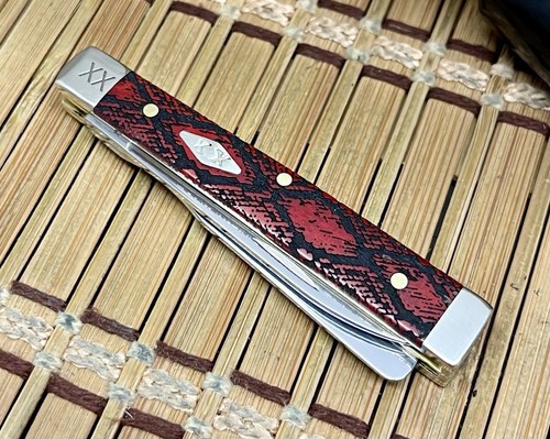 Case XX USA 2025 Red Bone Diamondback Snake Skin 1/500 Baby Doc Doctor ...