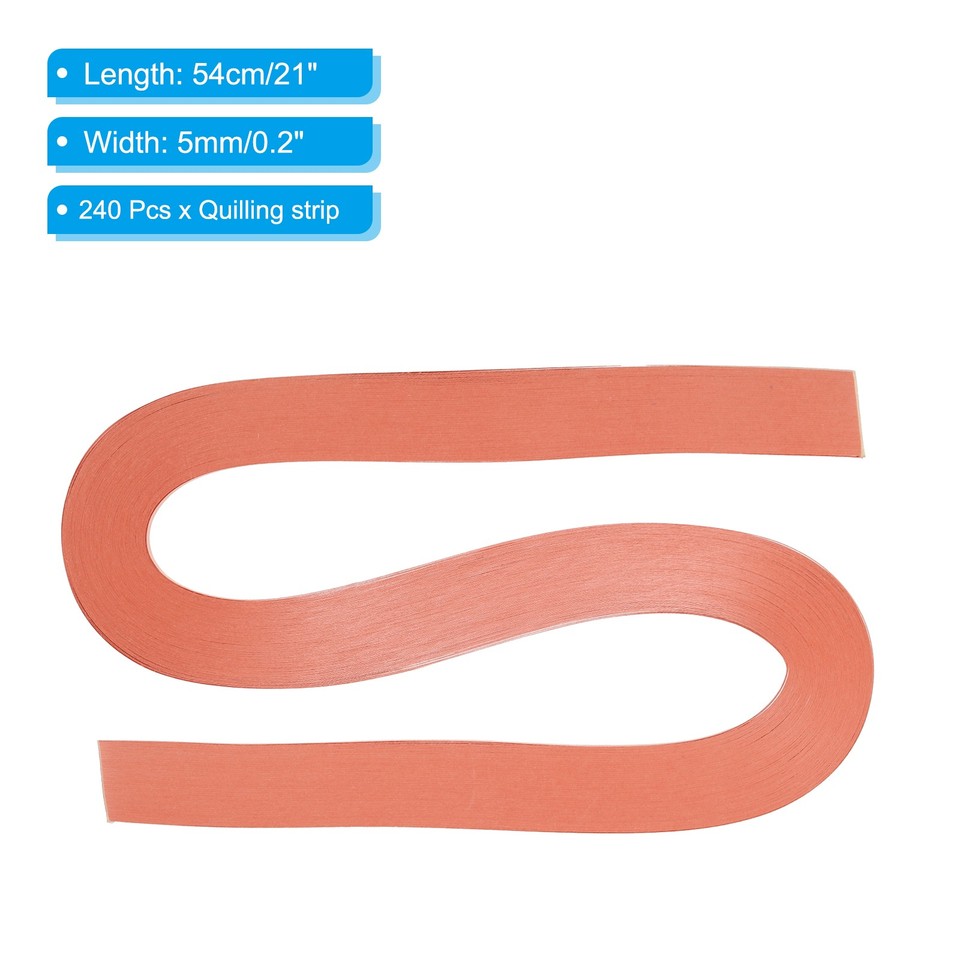 240pcs Quilling Strips Paper 5mm 54cm Quilling Strip, Coral Pink | eBay