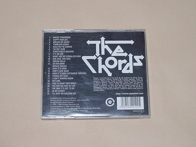 Neo Mods Mod Revival The Chords / So Far Away 1980 Jam Cigarettes Nips ...