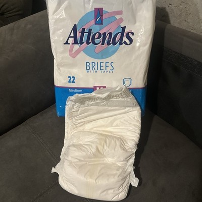 Sample Of 1 1993 Medium Attends Vintage Plastic Adult Diaper | eBay