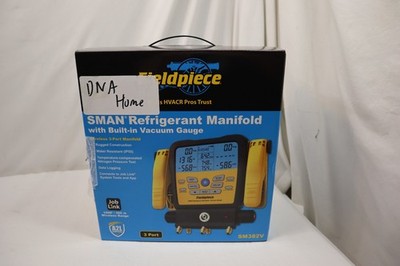 FIELDPIECE SMAN REFRIGERANT MANIFOLD W/BUILT IN VACUUM GAUGE # SM382V ...