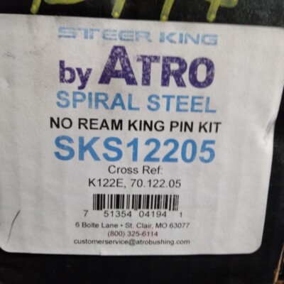 Steer King By Atro Spiral Steel No Ream King Pin Kit p/n SKS12205 | eBay