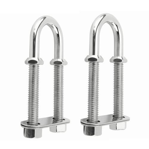 2PCS Boat 304 Stainless Steel 8MM Bow Stern Eye Rope Tie Down U-Bolt ...