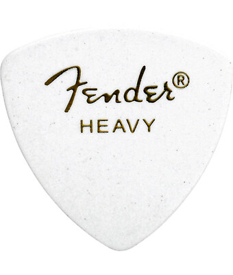 6 Pack Fender 346 Rounded Triangle White Picks - Heavy | eBay