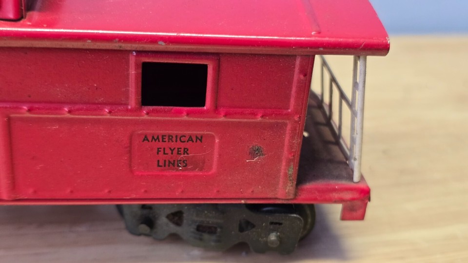 American Flyer Lines #484 Locomotive Caboose Railroad Red Train Car ...