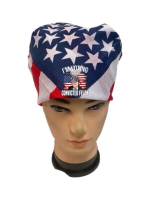 3pc total Trump2024 I'M Voting for Convicted Felon Bandana, Skull Cap ...