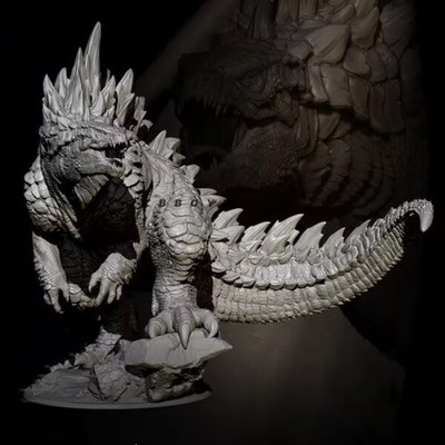 The Monster Godzilla Resin Figure 3D Print Model Kit 65mm Unassembled ...