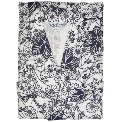 VTG Japanese Nemaki Cotton Onsen Hot Spring Kimono Floral Print: Womens ...