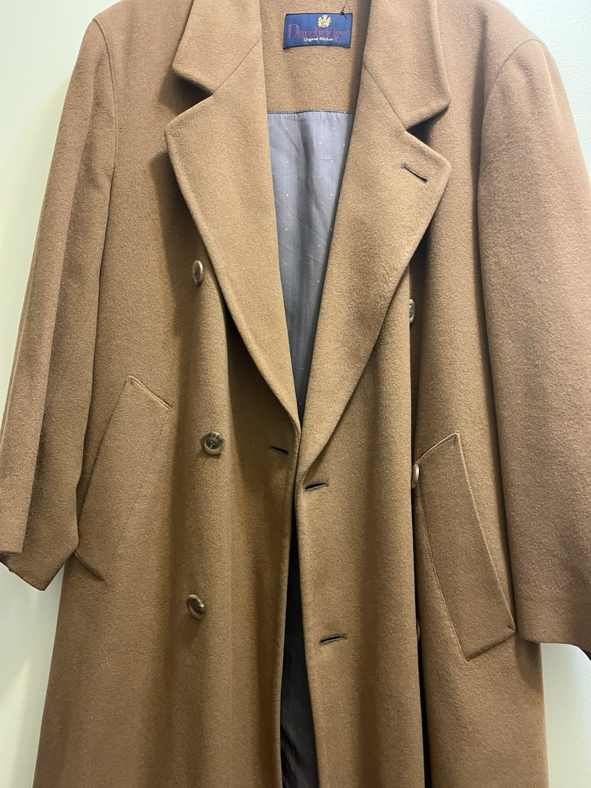 100% Cashmere Vicuna Color Long Coat Double Breast - Gem