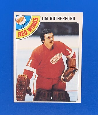 1978-79 Topps Jim Rutherford Hockey Card #74 Detroit Red Wings Set ...