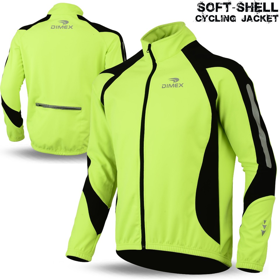 Cycling Jacket Soft Shell Winter Thermal Fleece Windproof Long Sleeve ...