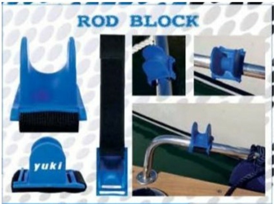 YUKI ROD BLOCK RUBBER REST FOR PIER RAIL BOAT RAIL BEACHCASTER BOAT ROD ...