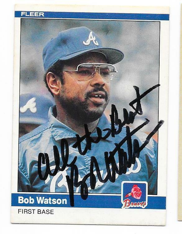 BOB WATSON 1984 FLEER AUTOGRAPHED SIGNED # 193 ATLANTA BRAVES | eBay