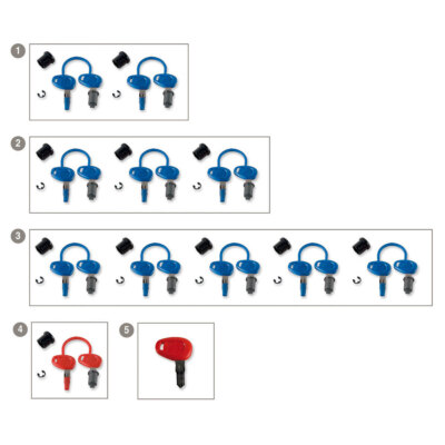 Remplacement KAPPA K502N Set 3 Clés Même Numéro Têtes Noir | eBay