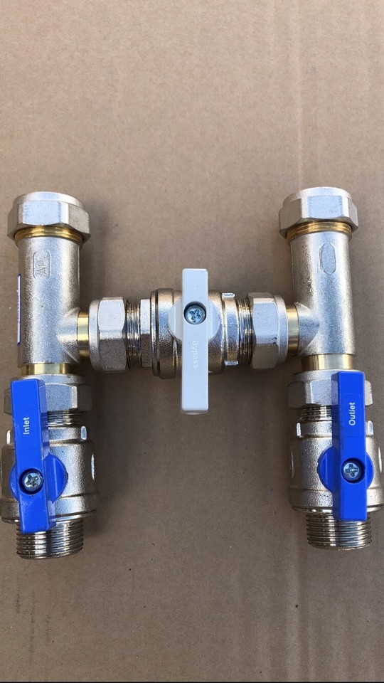22mm water softener bypass kit Full Bore Isolation Valve Integral Check ...