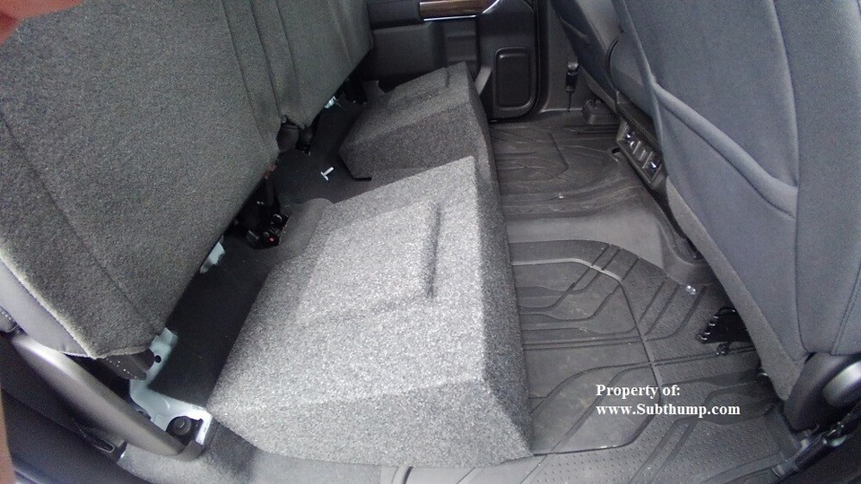 2019-2024 Silverado/Sierra Crew Cab Dual 12 Downfire Sub Box With Amp ...