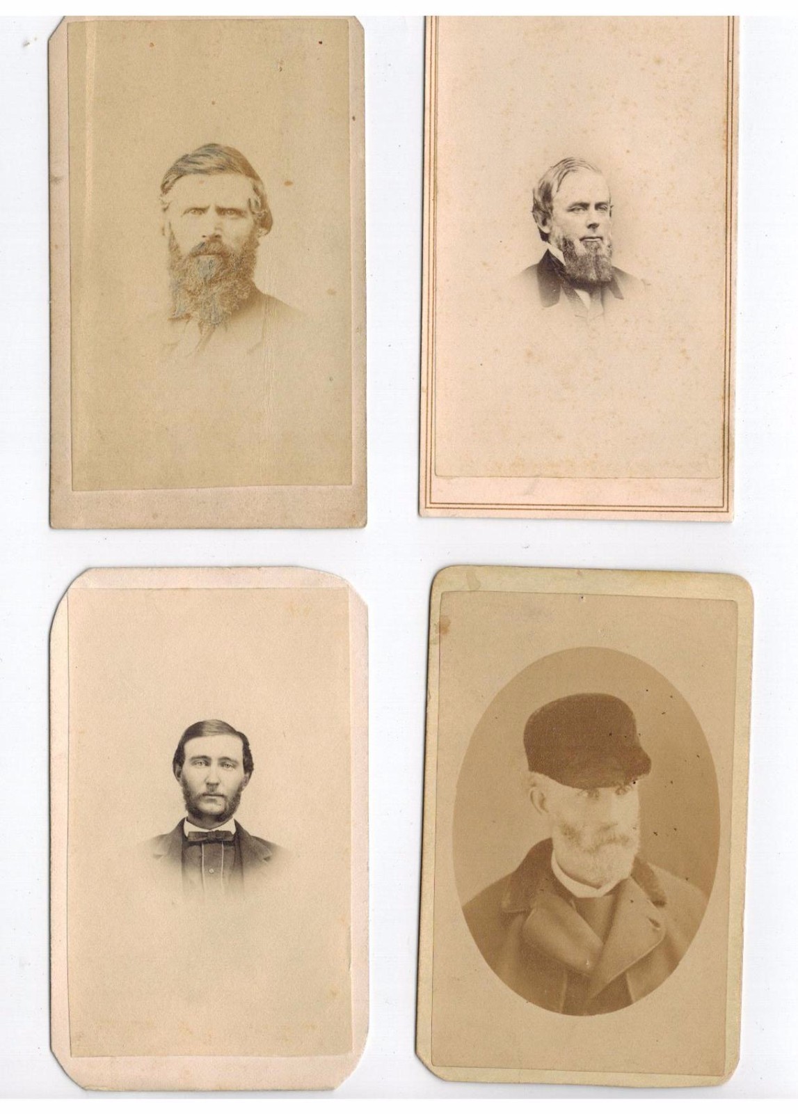 Four Beards on 4 Men - One identified ENOCH GEORGE - NY, PA, IL ...