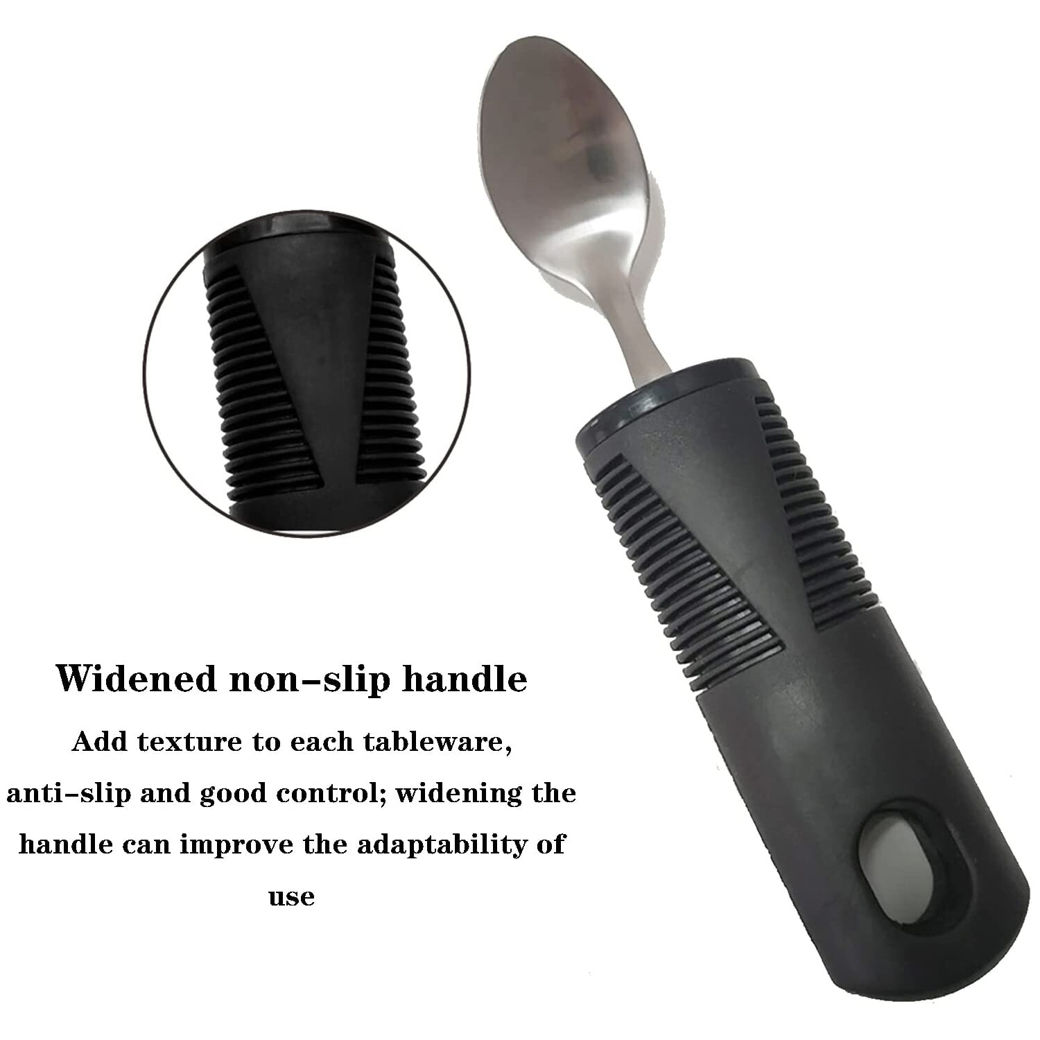 5PCS Disabled Cutlery Set Arthritis Easy Grip Large Handled Elderly ...