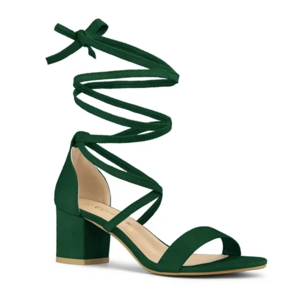Allegra K Womens Open Toe Sandals Mid Heel Sandals Size 8 Us Ebay