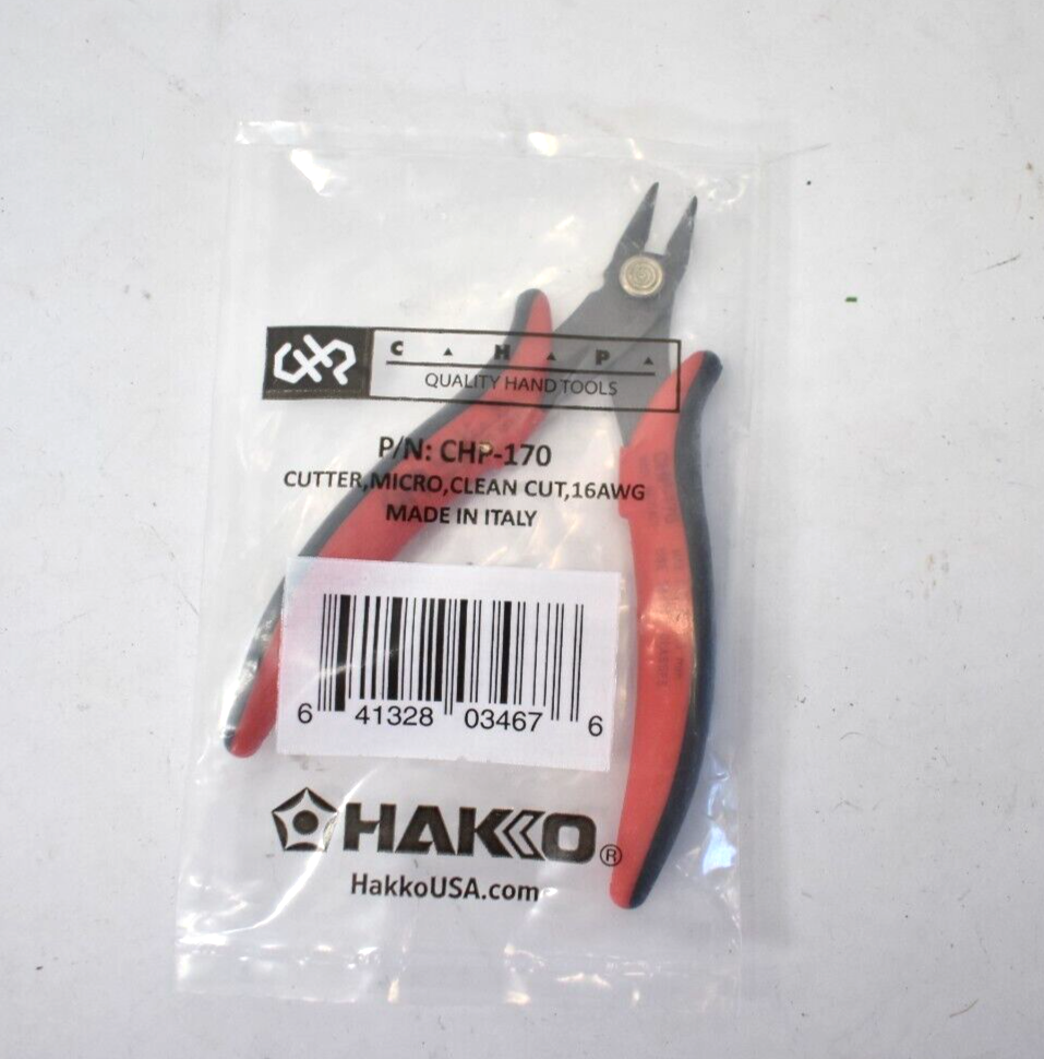 HAKKO Chp-170 Micro Flush Clean Wire Cutter 16 Gauge Cutting Capacity ...