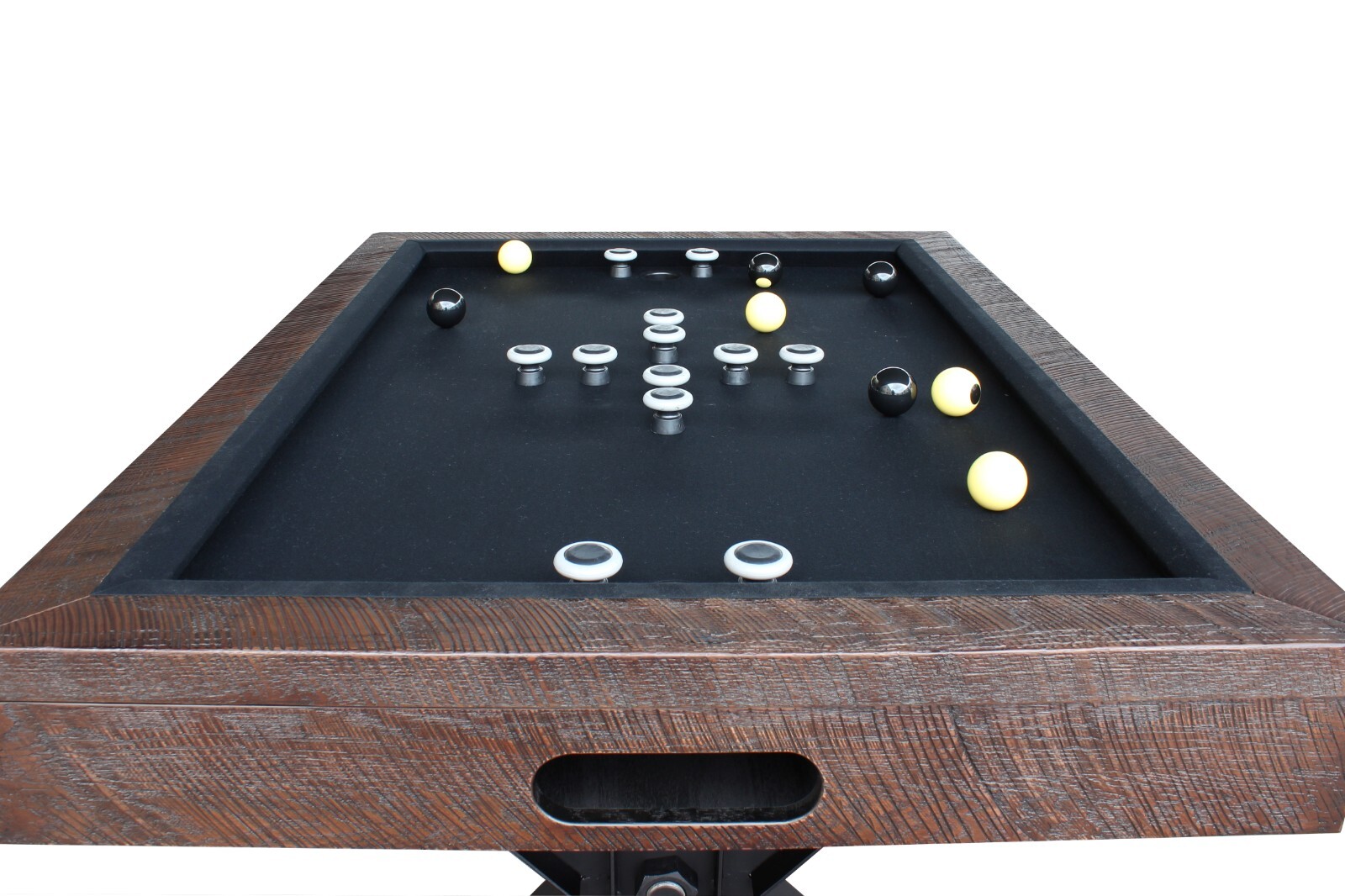 SLATE BUMPER POOL GAME TABLE in BLACK OAK - THE WEATHERED BY BERNER ...