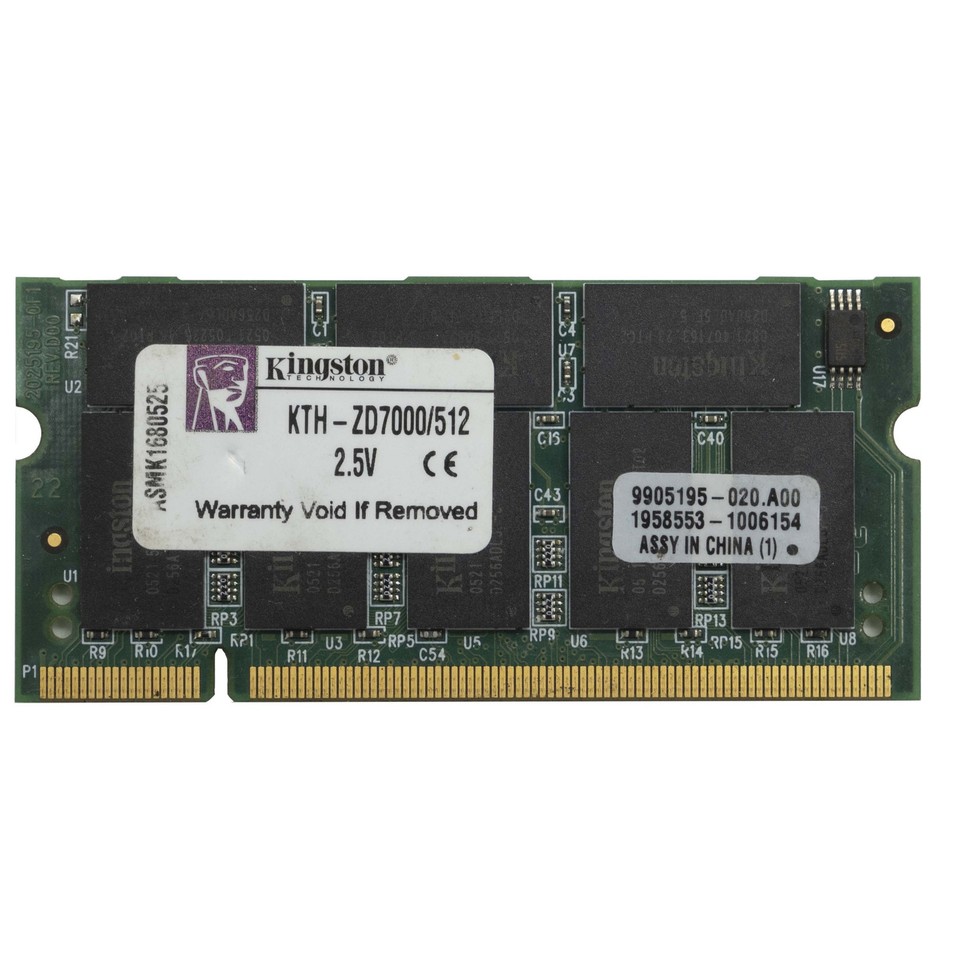 Kingston KTH-ZD7000/512 512MB 333MHZ DDR DDR1 Sodimm Memory Table ...