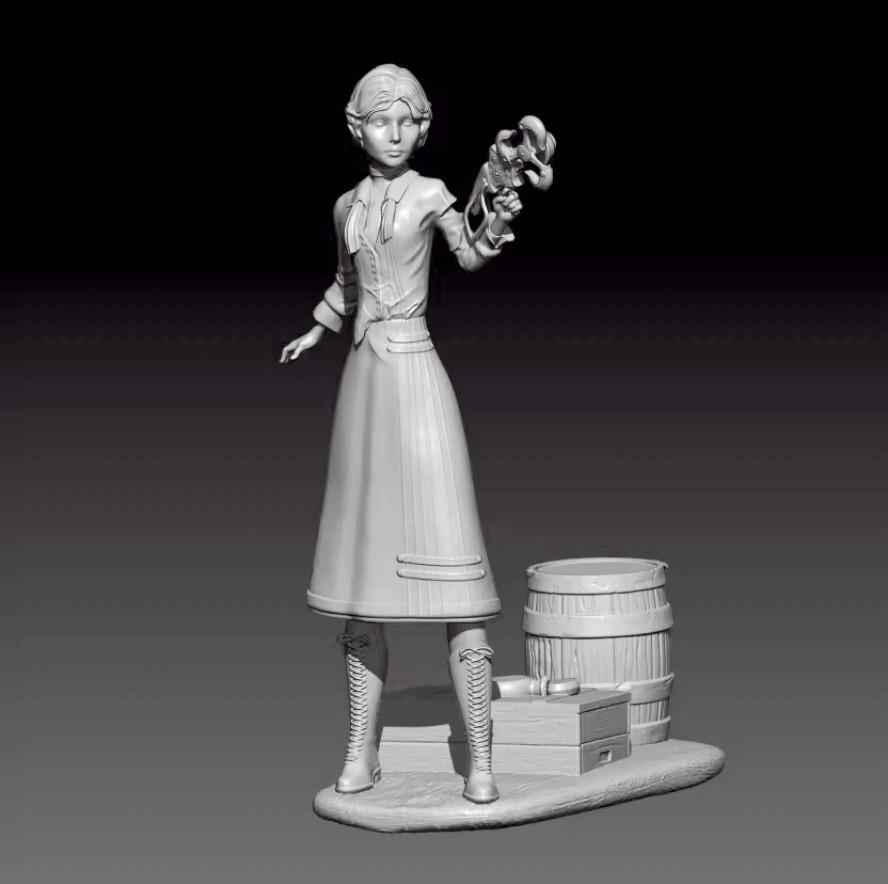 1/18 resin figure model 3D printing of Resident Evil Women Warriors ...