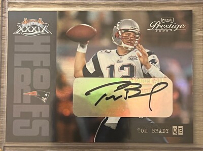 TOM BRADY 21/25 Super Bowl Heroes AUTOGRAPH! 2005 PLAYOFF PRESTIGE Auto ...