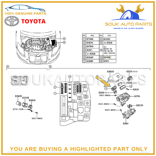 82620-12280 Genuine Toyota BLOCK ASSY, FUSIBLE LINK 8262012280 OEM | eBay