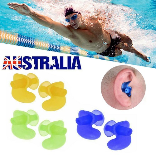 1/2Pairs Waterproof Reuseable Water Sports Swimming Diving Ear Plugs ...