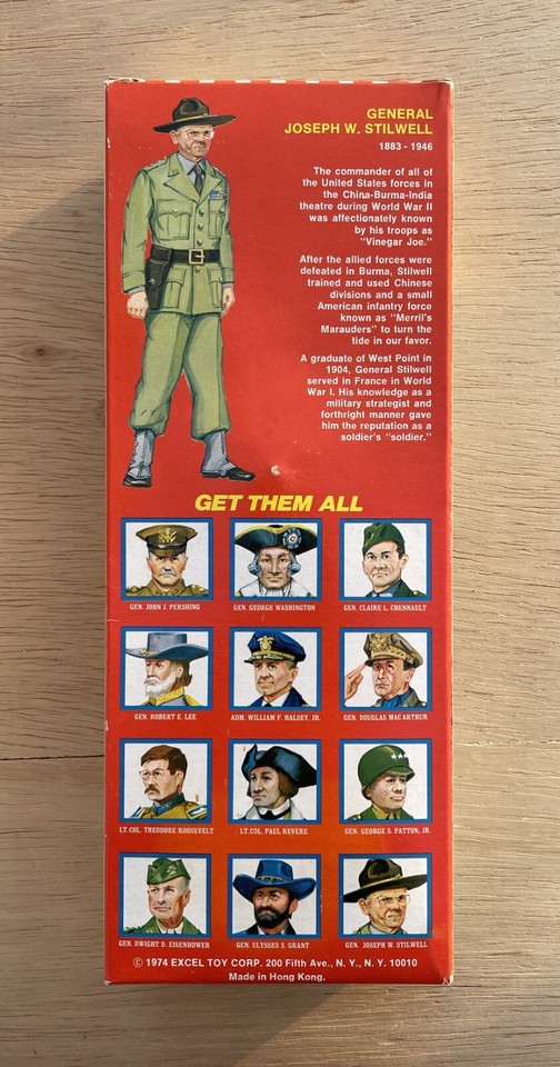 VINTAGE MILITARY LEGENDS General Joseph Stillwell Complete Action ...