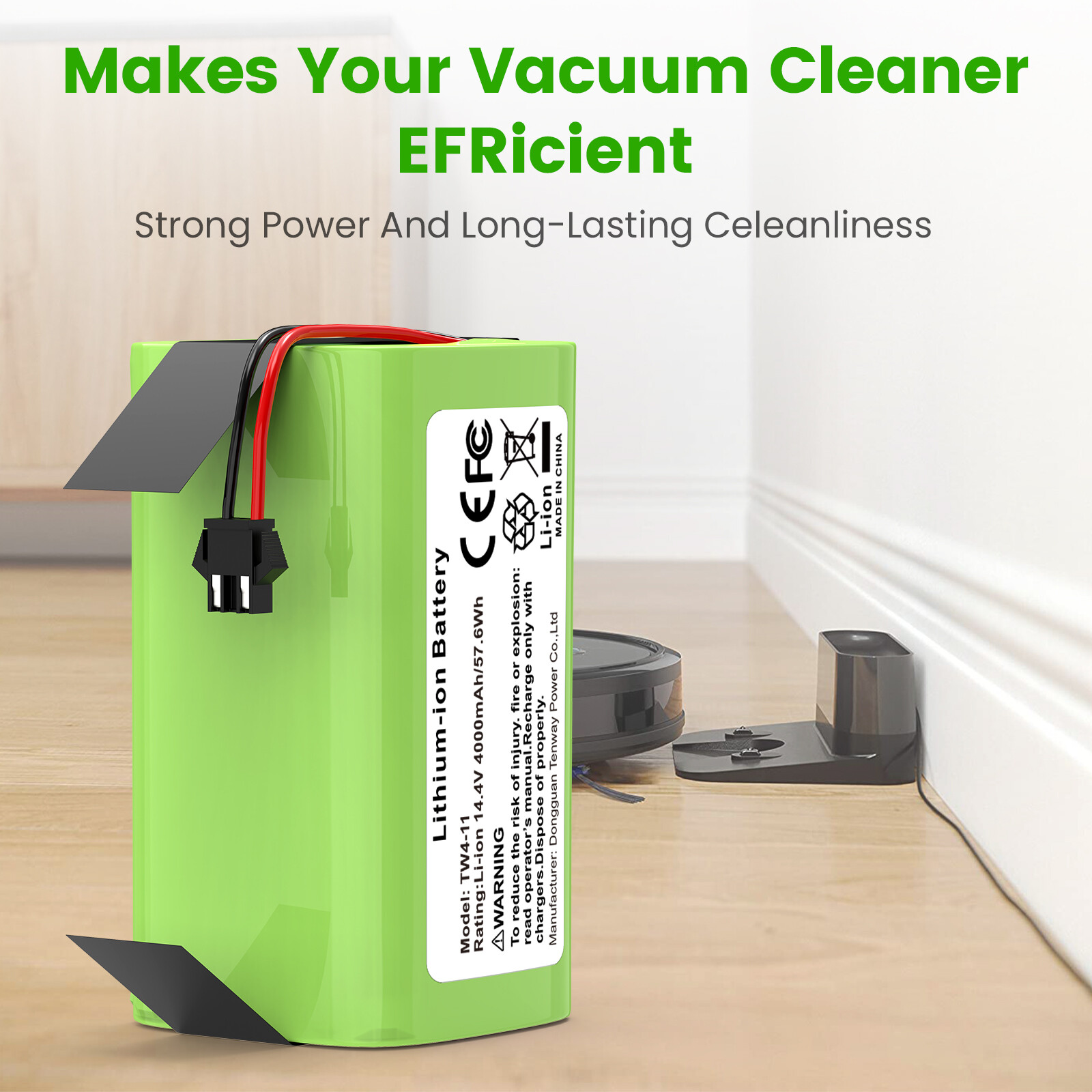 4000mAh 14.4V For Ecovacs Deebot TW4-11 N79S 500 N79 N79SE DN622 ...