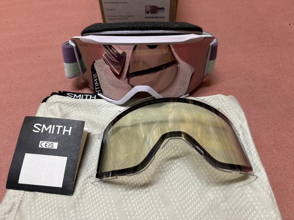 Smith Squad S Snow Ski Goggles Lunar Fog Split Rose Gold Mirror Lens ...