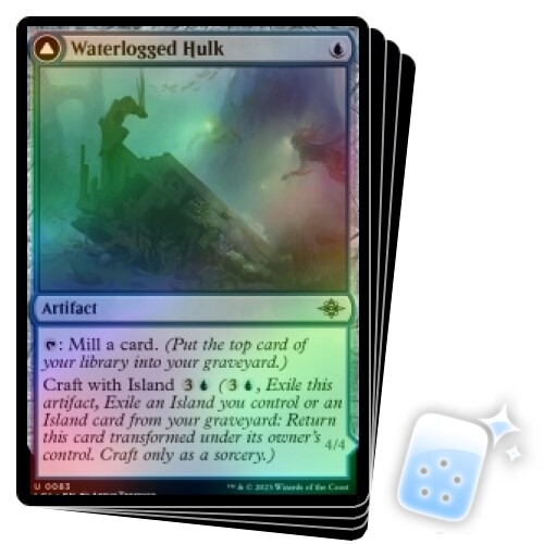 FOIL WATERLOGGED HULK X4 The Lost Caverns Of Ixalan LCI Magic MTG MINT ...