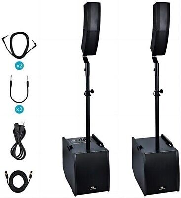 PRORECK CLUB 3200 12-inch DJ Speakers with Subwoofer, Line Array ...