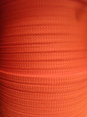 3/4" x 50 ft. Flat/Hollow braid polyester rope. High Quality. Orange ...
