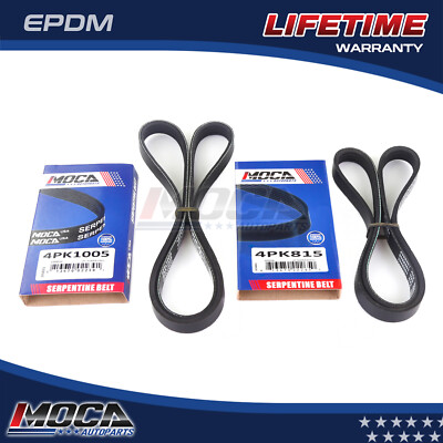 SERPENTINE BELT SET 4PK1005 4PK815 Fit Suzuki Esteem 95-00 1.6 -A/C ...