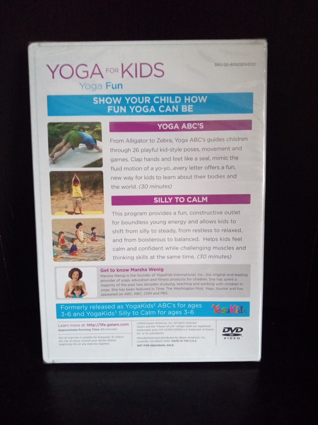 GAIAM - Yoga for Kids: Yoga Fun with Marsha Wenig 2 Practices on 1 DVD ...