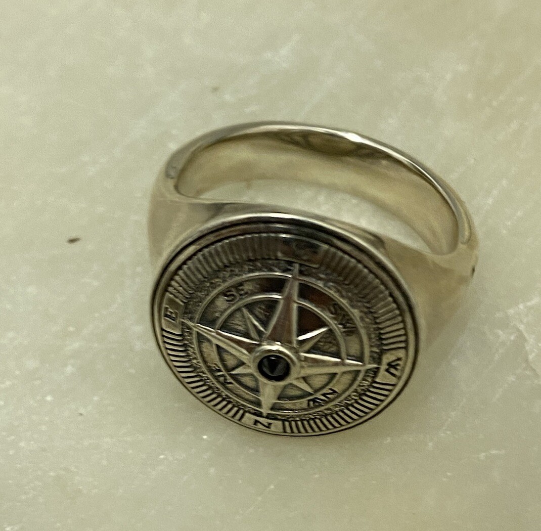 David Yurman Maritime Compass Signet Ring - Gem