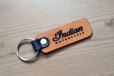 Indian Motorcycle Hand Made Laser Engraved Leather Key Fob | eBay