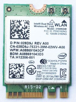 Intel Dual Band Wireless-AC 3160 3160NGW NGFF Bluetooth 4.0 Wifi WLAN ...