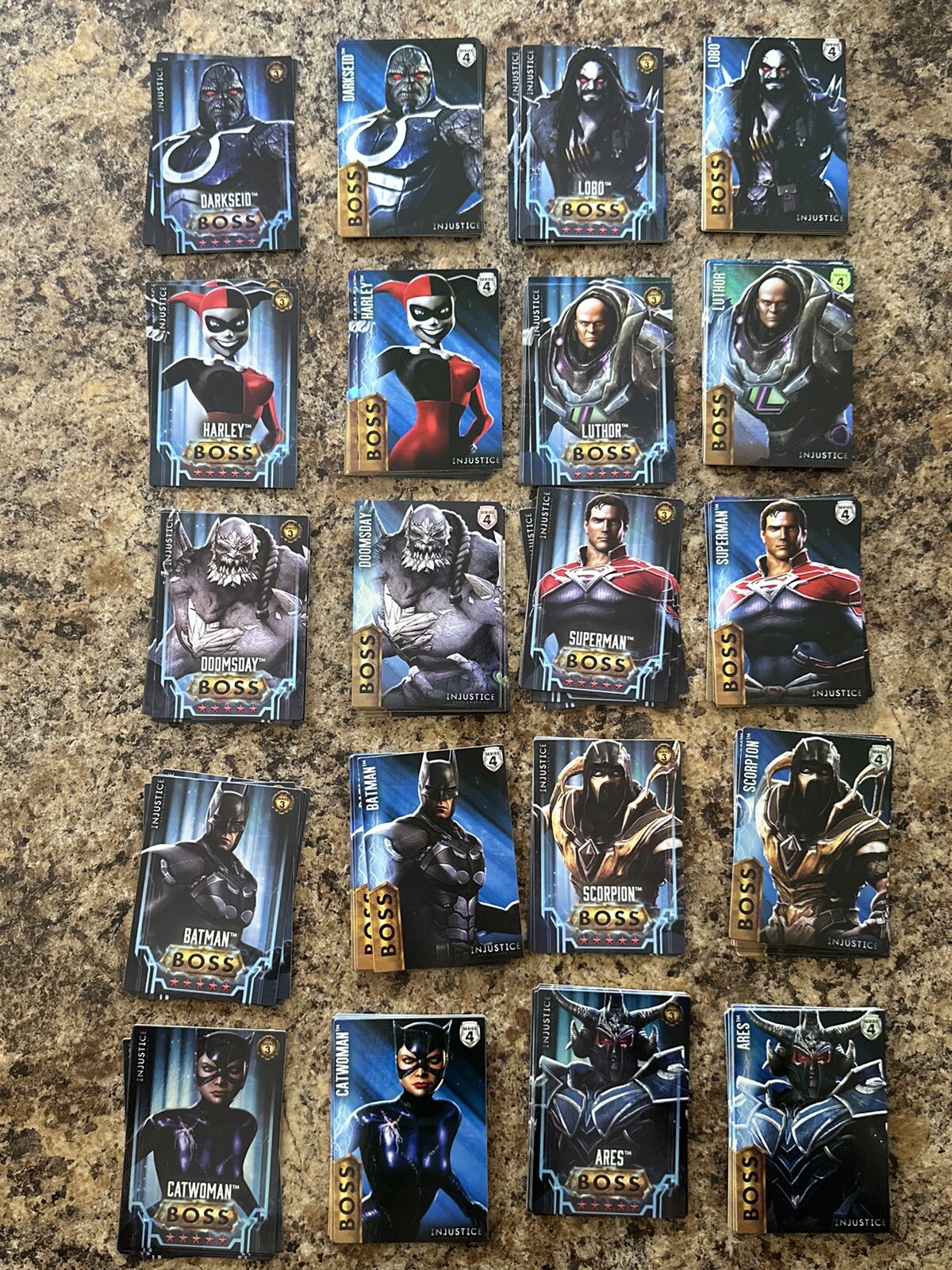 1x Injustice Gods Among Us Arcade Series 3 & 4 Boss Cards CHOOSE YOUR ...