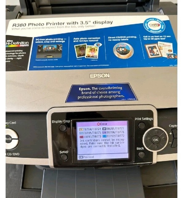 Epson Stylus Photo R380 Digital Inkjet Photo Printer - Black/Silver for ...