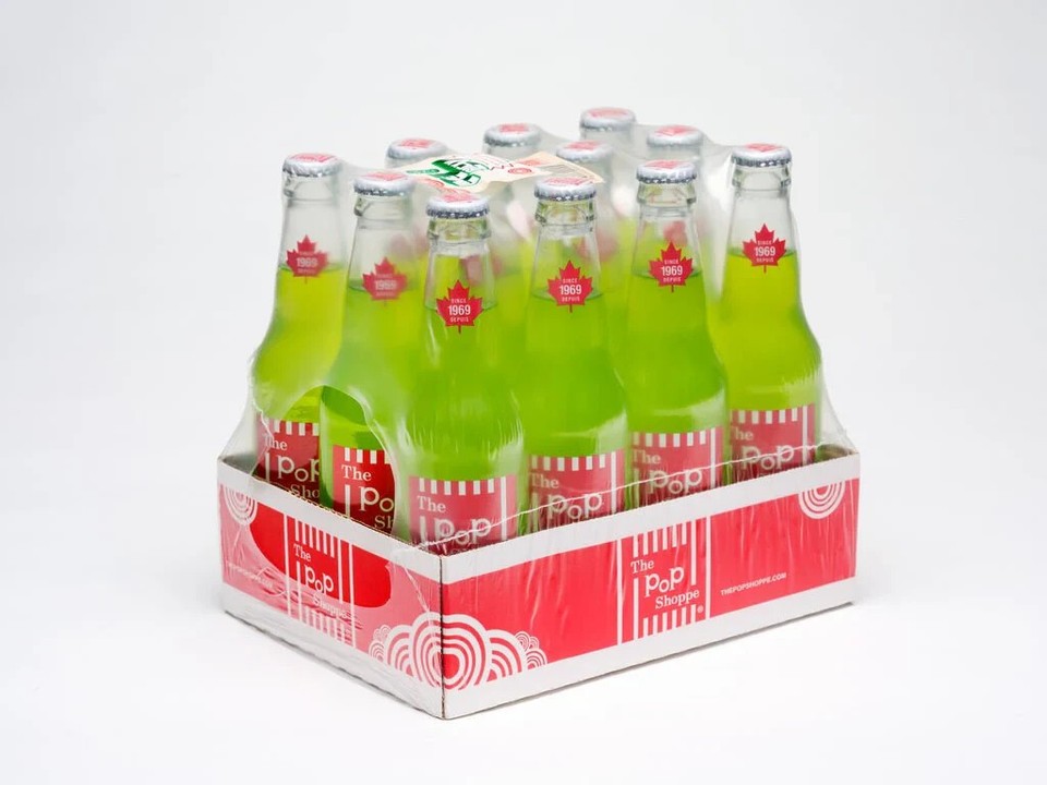 12 Bottles of The Pop Shoppe Lime Ricky Soda Soft Drink 355ml / 12 oz ...