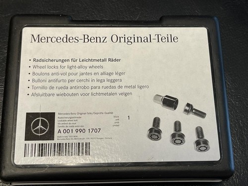Mercedes Benz New E450 G550 CLS450 Rim Locks M14 X 1.5 X 45 Black OE ...
